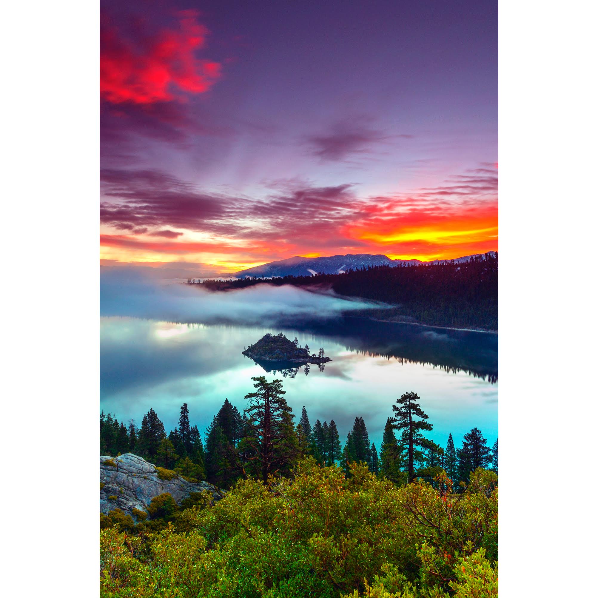 Sunrise Inversion At Emerald Bay Vertical | Twilight and Rust | South ...